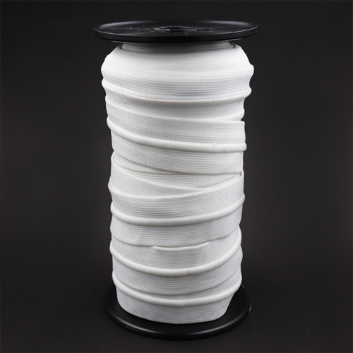 Elastic Drawcord 38mm White With Black Cord : Sullivans International